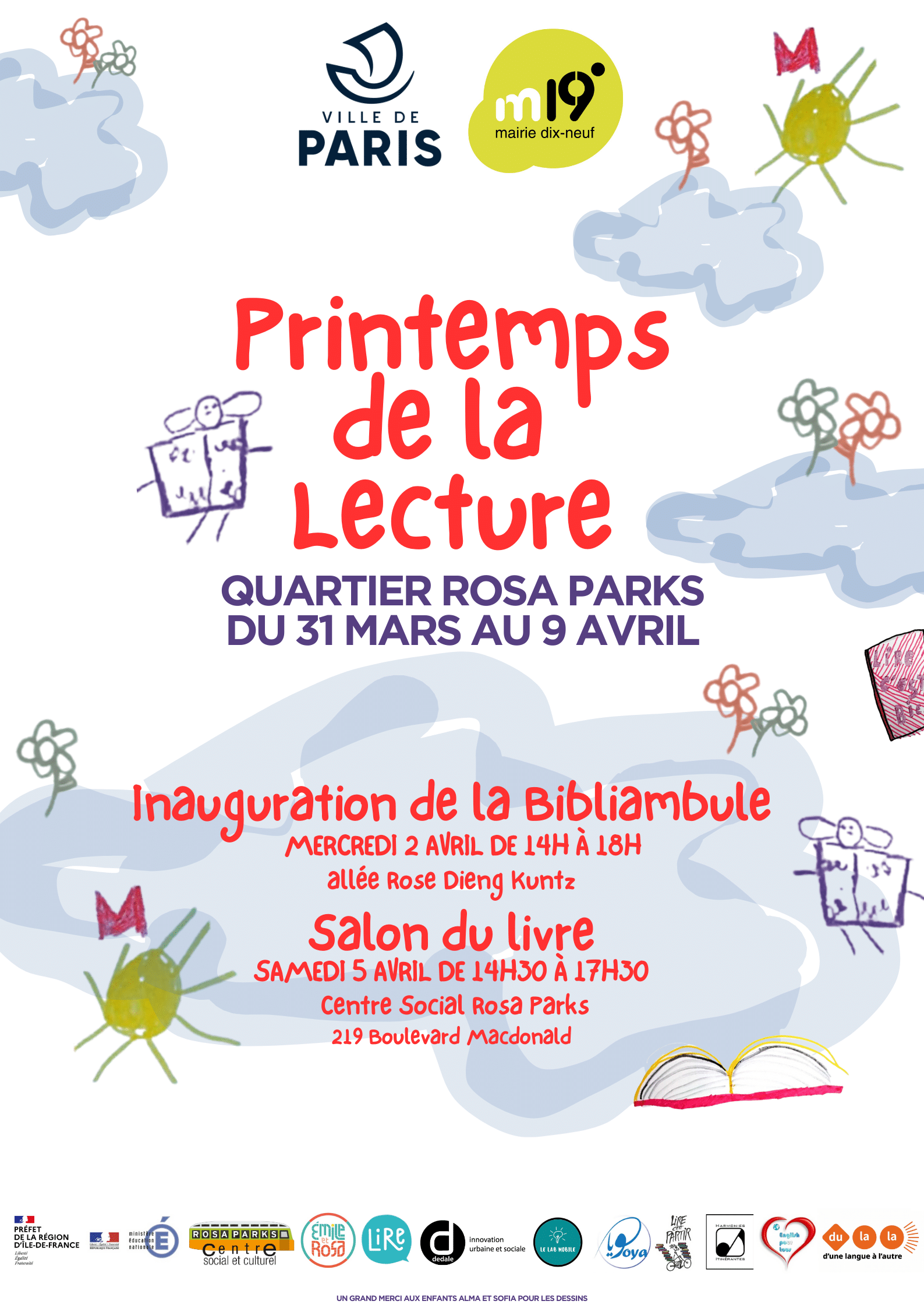 Printemps de la lecture - Centre social et culturel Rosa-Parks